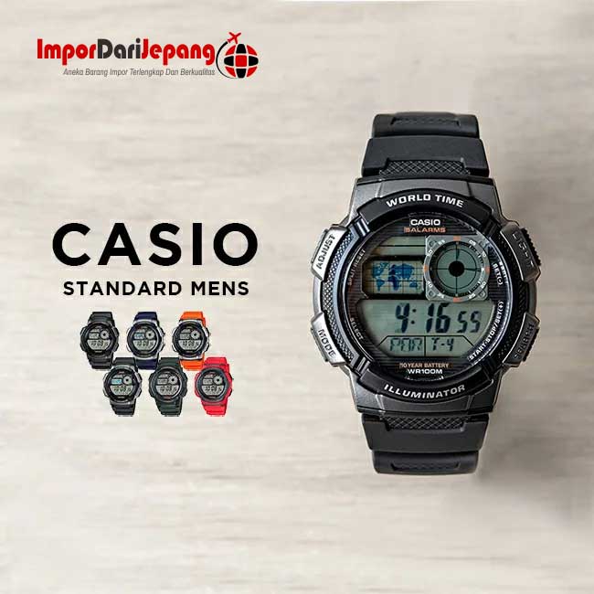 Jam Tangan Standar Casio Chipkashi Tanggal Digital Kalender Tahan Air ...