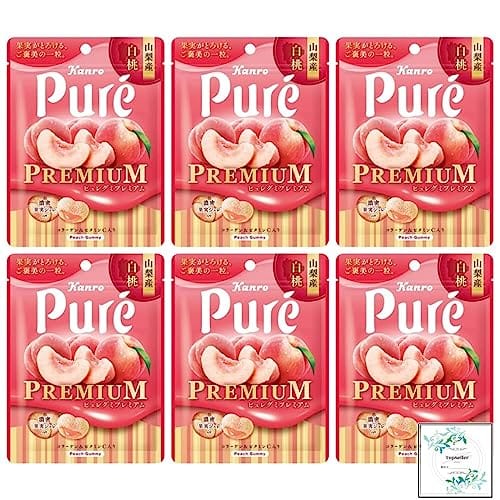 [Jastip] Kanro Pure Gummy Premium Yamanashi White Peach 54g x 6 Kantong ...