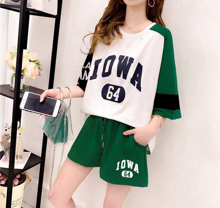 [Jastip] Setup Green Loungewear Korean Fashionable XL | Impor Dari Jepang